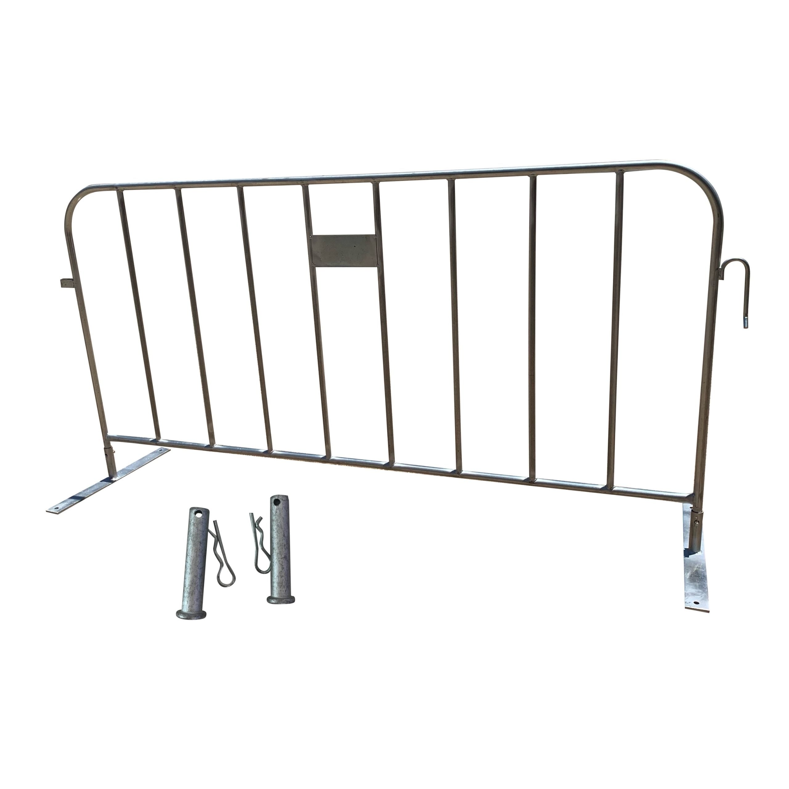 Galvanised crowd control barriers Galvanised crowd control barriers